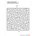 Prosty labirynt do druku – kwadratowy układ ścieżek [04]
